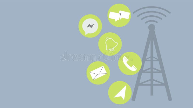 Communication Tower with Wi-fi Signal. Vector Illustration Stock ...