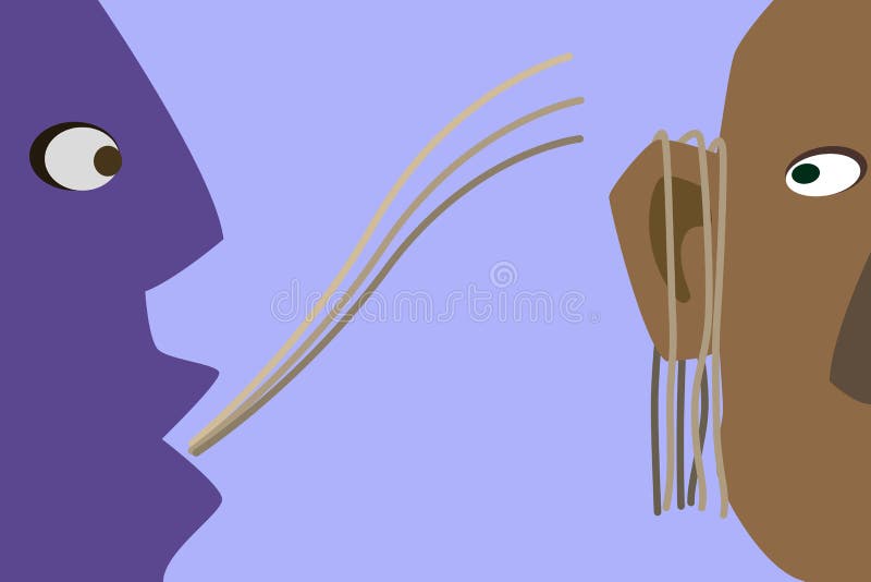 Communication between Two Friends Stock Vector - Illustration of ...