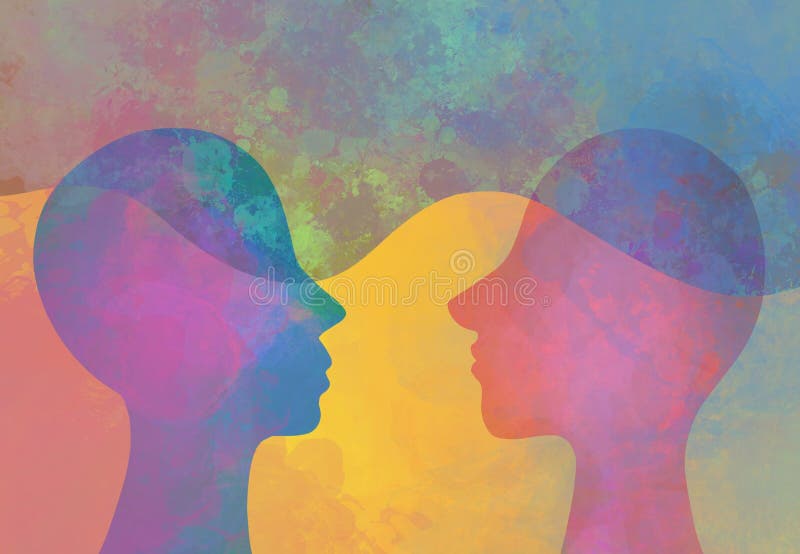 Communication between Two People with a Thought. Sharing Information ...