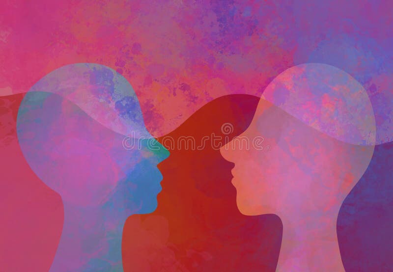 Communication between Two People with a Thought. Sharing Information ...