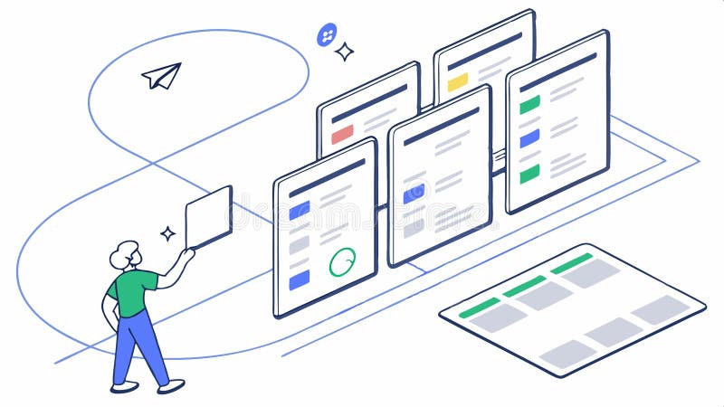 People Sending Documents in Paper Airplanes Vector Design Generative AI ...