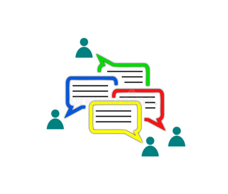 Communication in Virtual Community Concept Stock Illustration ...