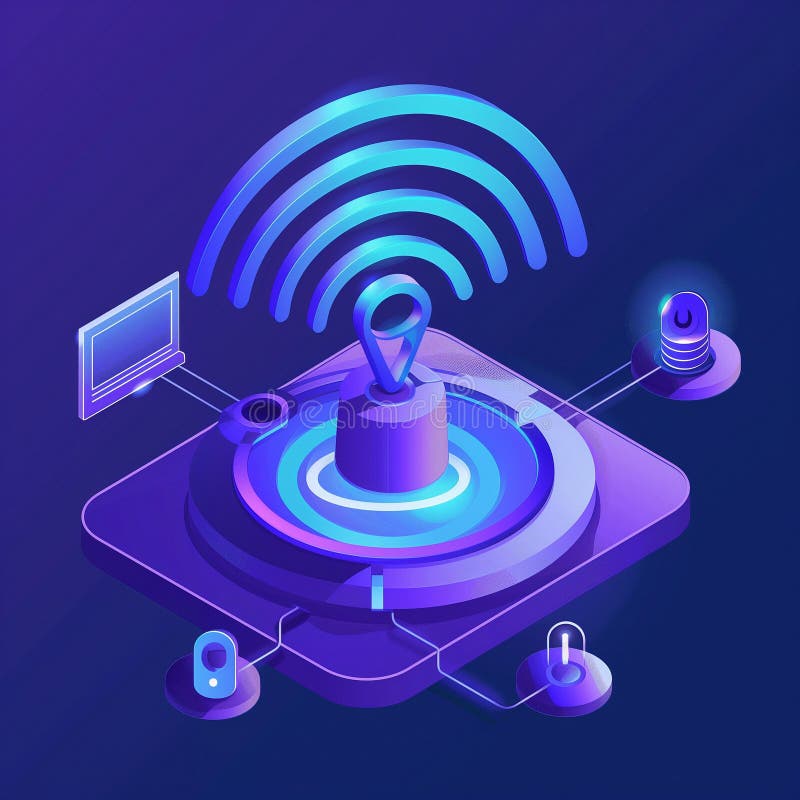 Communication Wi-fi and 5g Connection Elements.Background Stock Photo ...
