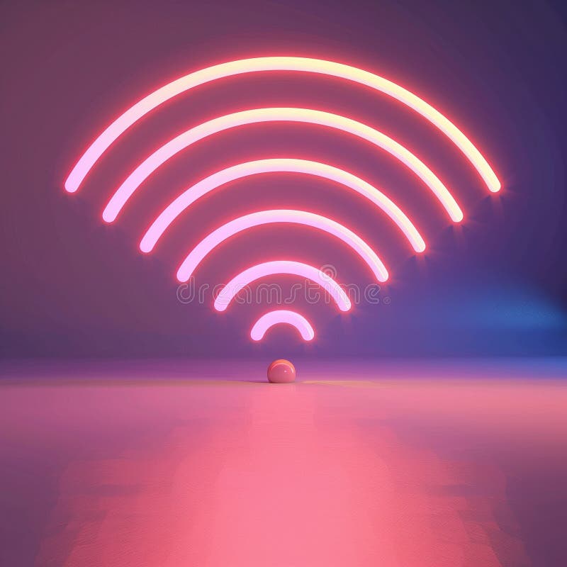 Communication Wi-fi and 5g Connection Elements.Background Stock Image ...