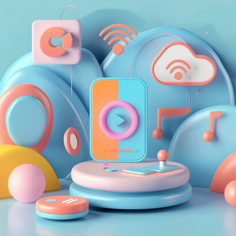 Communication Wi-fi and 5g Connection Elements.Background Stock Photo ...