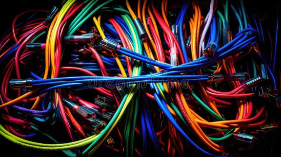 Communication Wire and Cable Stock Illustration - Illustration of ...