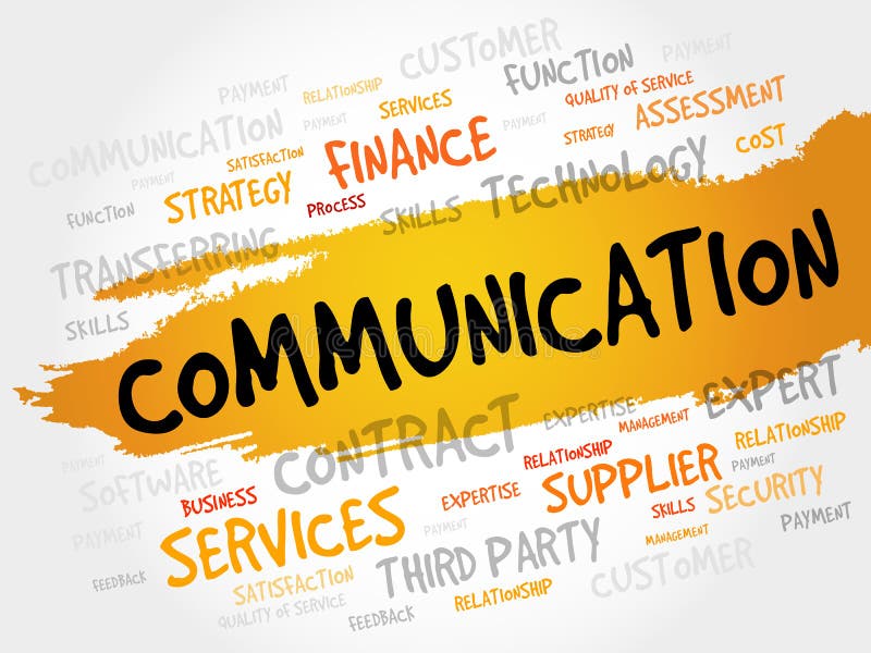 COMMUNICATION Word Cloud Collage Stock Illustration - Illustration of ...