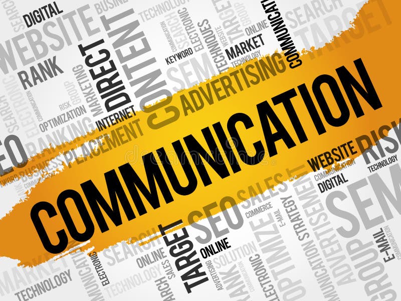 COMMUNICATION Word Cloud Collage, Business Concept Background Stock ...