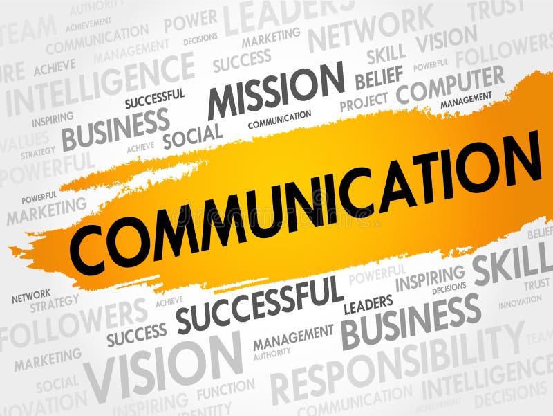 COMMUNICATION Word Cloud Collage, Business Concept Background Stock ...