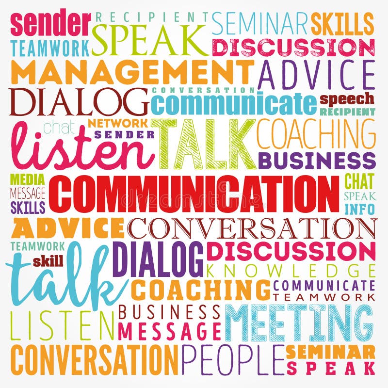 Communication Concept Word Cloud Stock Illustration - Illustration of ...
