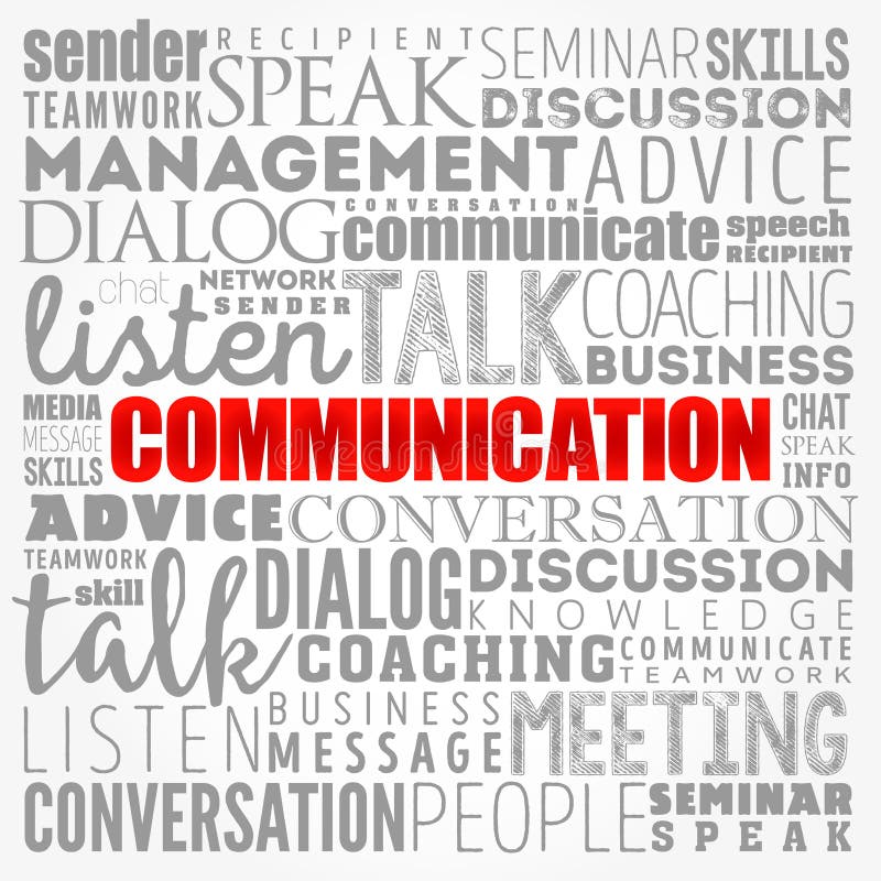 COMMUNICATION Word Cloud Collage, Business Concept Background Stock ...