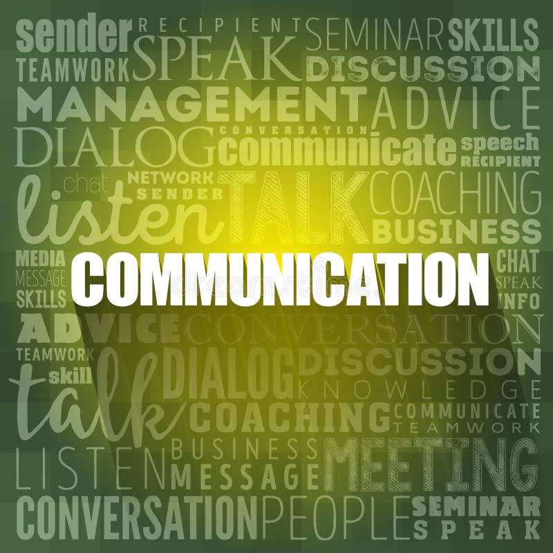 COMMUNICATION Word Cloud Collage, Business Concept Background Stock ...