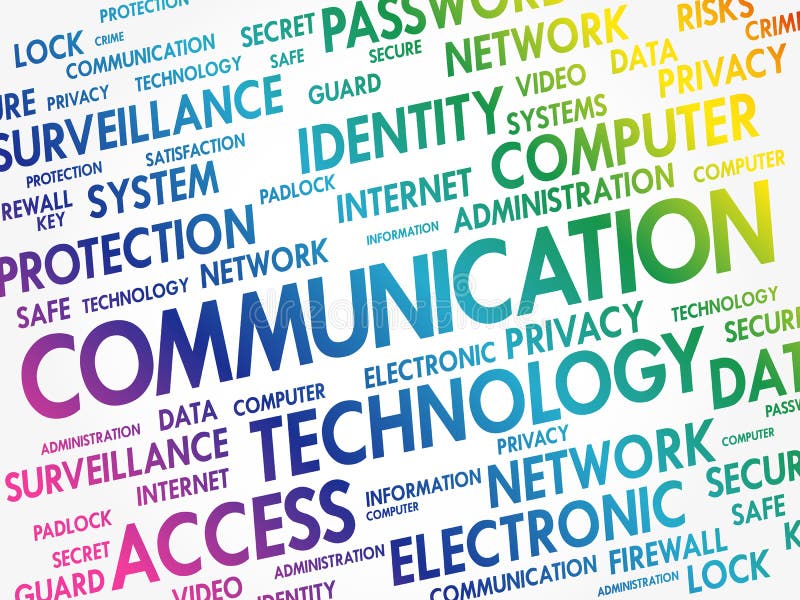 COMMUNICATION Word Cloud Collage, Business Concept Background Stock ...