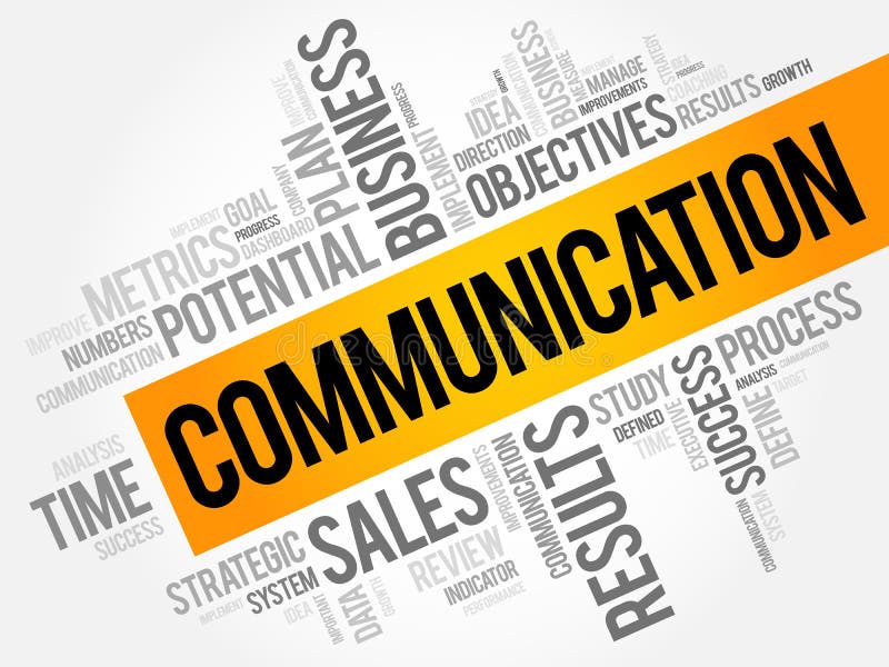 Communication Word Cloud Collage Stock Illustration - Illustration of ...
