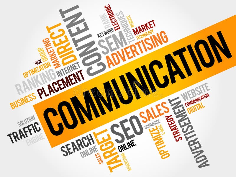 Communication word cloud stock illustration. Illustration of ...
