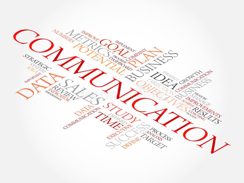 COMMUNICATION Word Cloud Collage, Business Concept Background Stock ...