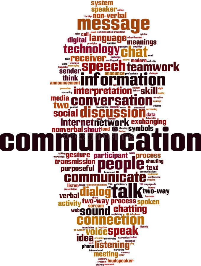 Verbal Communication Word Cloud. Stock Illustration - Illustration of ...