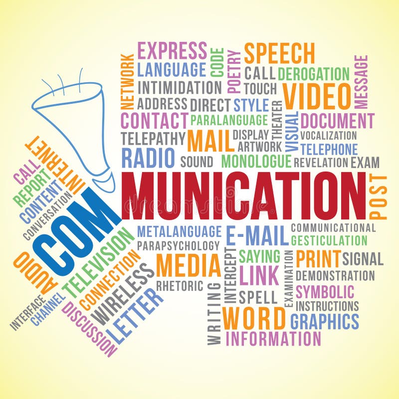 Communication Word Cloud stock vector. Illustration of creativity ...