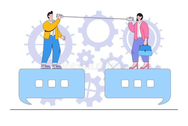 Communication or Work Discussion, Sending Message or Telling New Idea ...