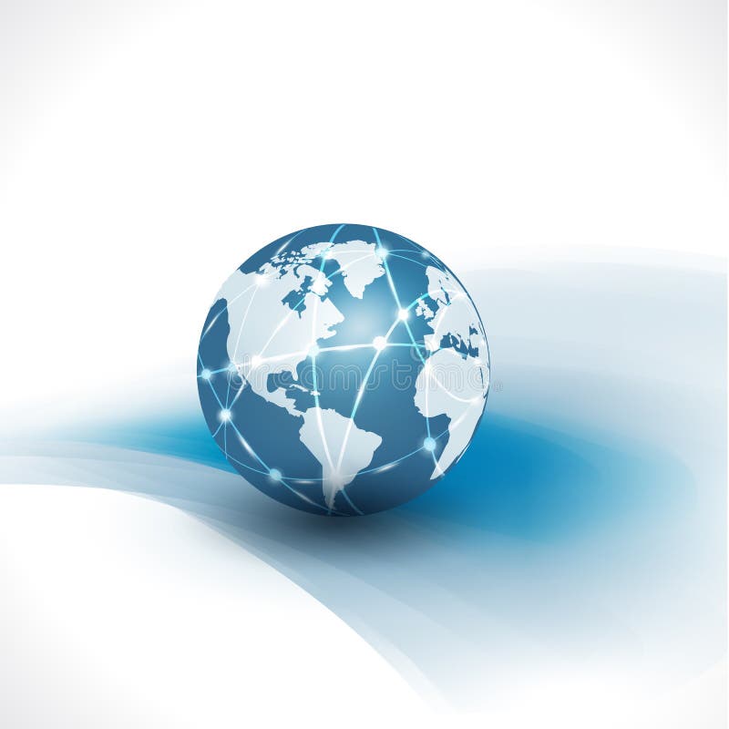 Communication World & Technology Business Flow Motion Isolate White Background, Vector ...