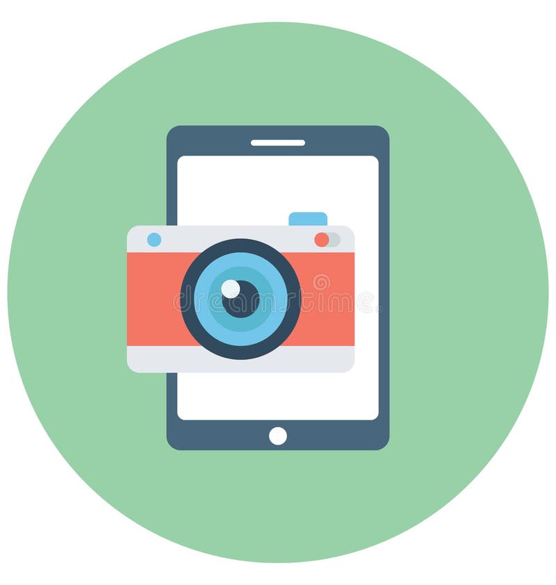 Mobile Camera, Camera Isolated Vector Icon that Can Be Easily Modified ...