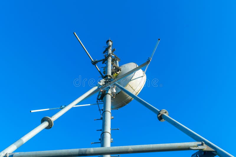 The Communications Antenna and Telecommunications Repeaters Pole Stock ...