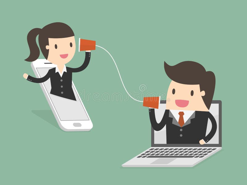 Communications Vector Illustration Concept of People Lifestyle. Stock ...