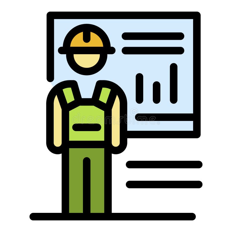 Communications Engineer Banner Icon Color Outline Vector Stock Vector ...