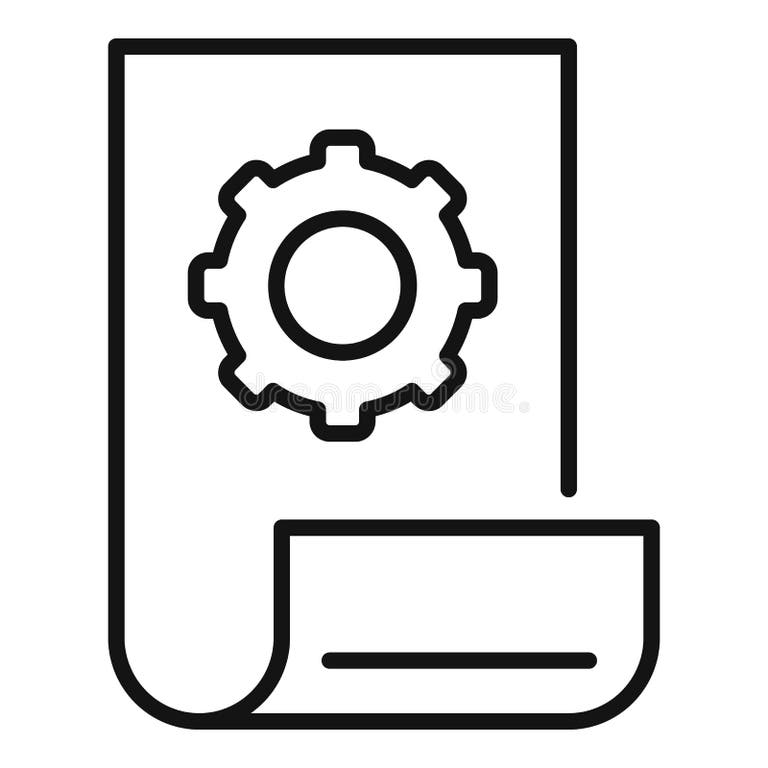 Communications Engineer Document Icon, Outline Style Stock Vector ...