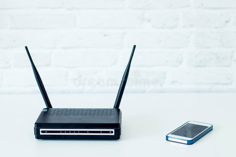 Communications Equipment Router Stock Photo - Image of antenna, back ...