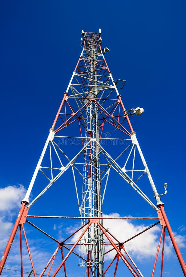 Communications GSM Tower, Romania Stock Photo - Image of space, aerial ...