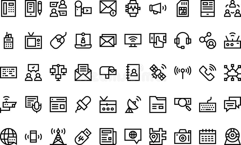 Communications Icons High-Quality Vector Icons Collection with Editable ...