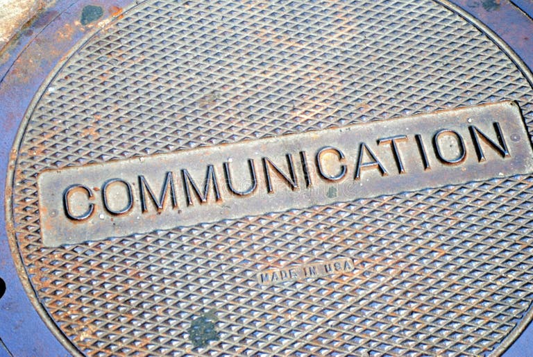 Communications Manhole stock image. Image of information - 15819941