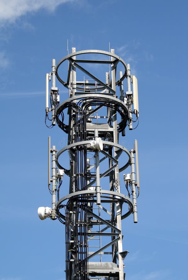 Communications Mast stock photo. Image of cell, dish, radiation - 106548