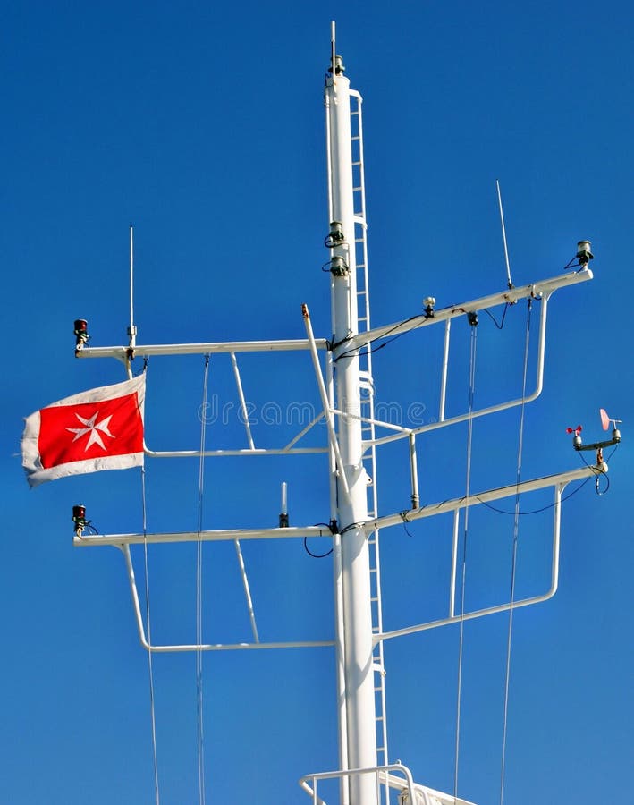 Communications Mast on the Gozo Ferry Stock Image - Image of maltese ...