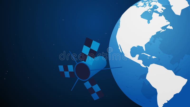 Communications Satellite Orbiting the Earth. Stock Video - Video of ...