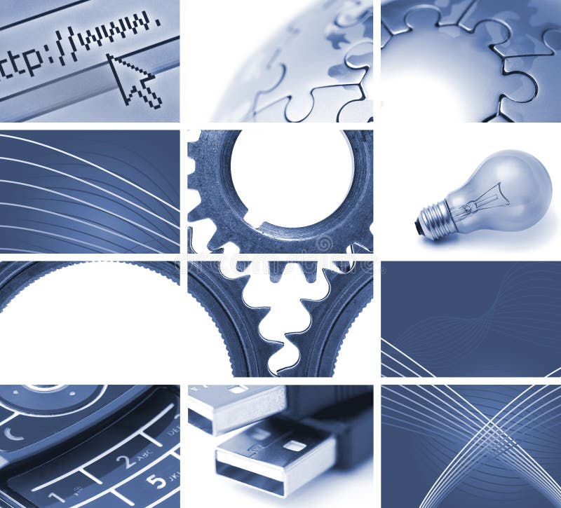 Technology collage stock image. Image of data, internet - 25159843