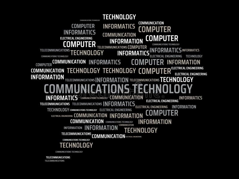 COMMUNICATIONS TECHNOLOGY - Image with Words Associated with the Topic ...