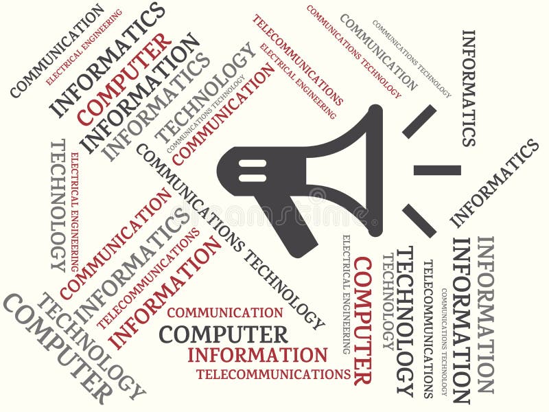 COMMUNICATIONS TECHNOLOGY - Image with Words Associated with the Topic ...