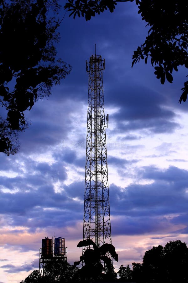 Communications, Telecommunication, Cellular Tower with Antennas or 3G ...