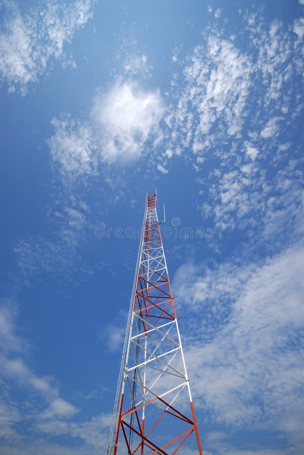 Communications Tower stock image. Image of electromagnetic - 498481
