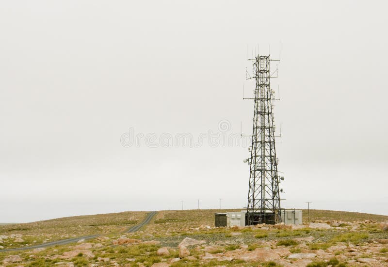 Old Communications Tower With Microwave Relays Stock Photo - Image of ...