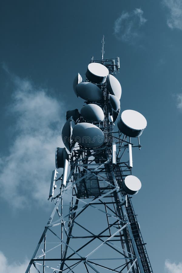Communications tower stock image. Image of high, mast - 1711891