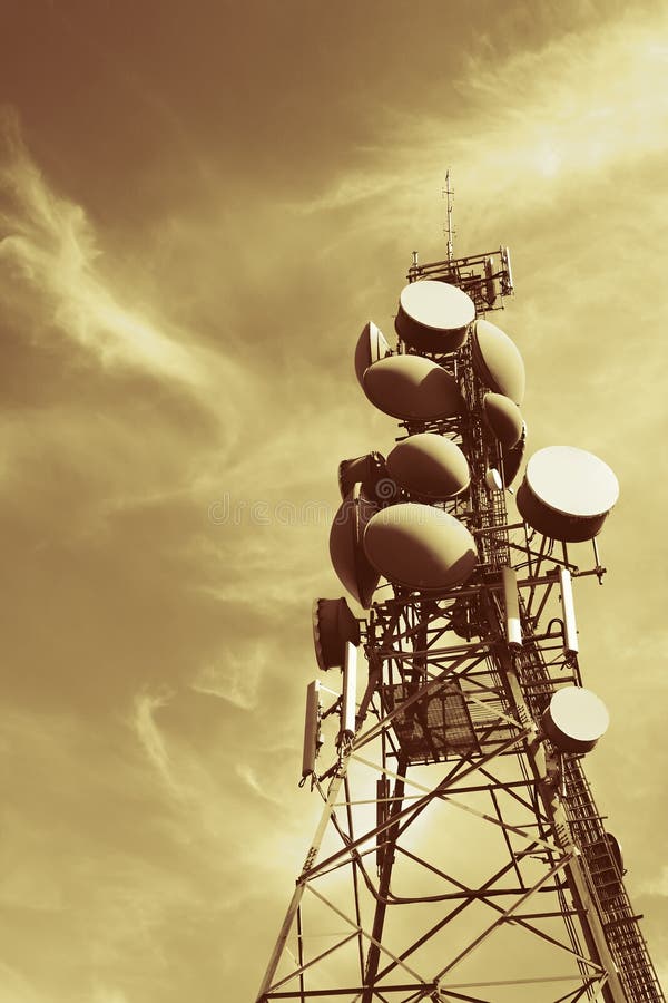 Communications Tower stock image. Image of aerial, data - 850951
