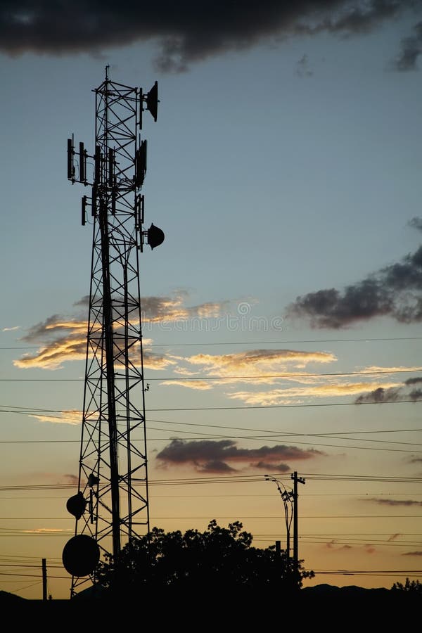 Communications Tower stock photo. Image of mountains, cell - 3165152