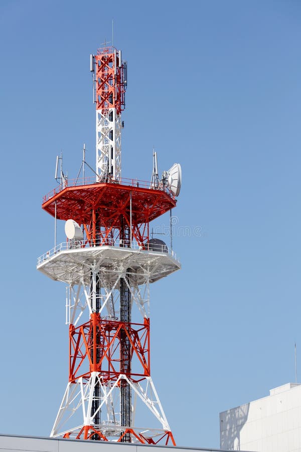 Communications Tower Antenna Stock Image - Image of industrial, mast ...