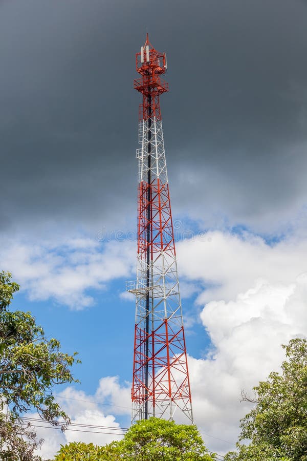 Telecom Tower stock image. Image of equipment, city, internet - 32033737