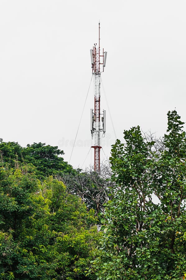 Communications tower stock image. Image of metal, cell - 31617665