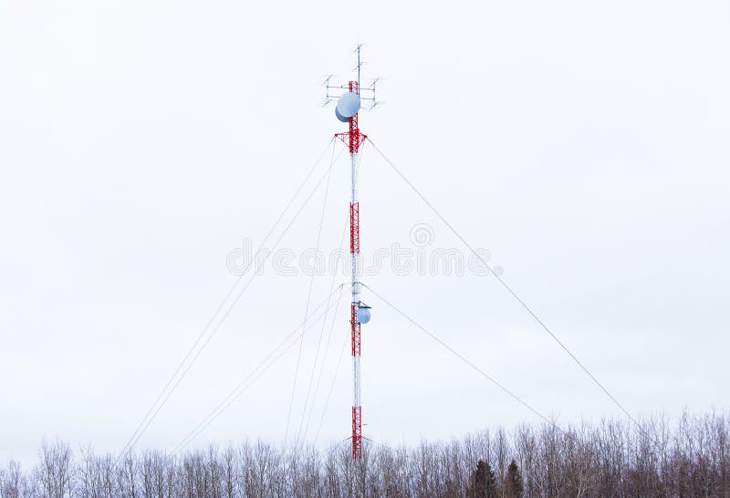 Communications tower stock photo. Image of guide, steel - 66420048