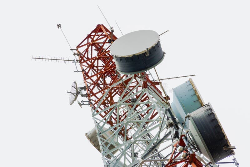 Communications Tower Diagonal Corner Stock Photo - Image of tower ...